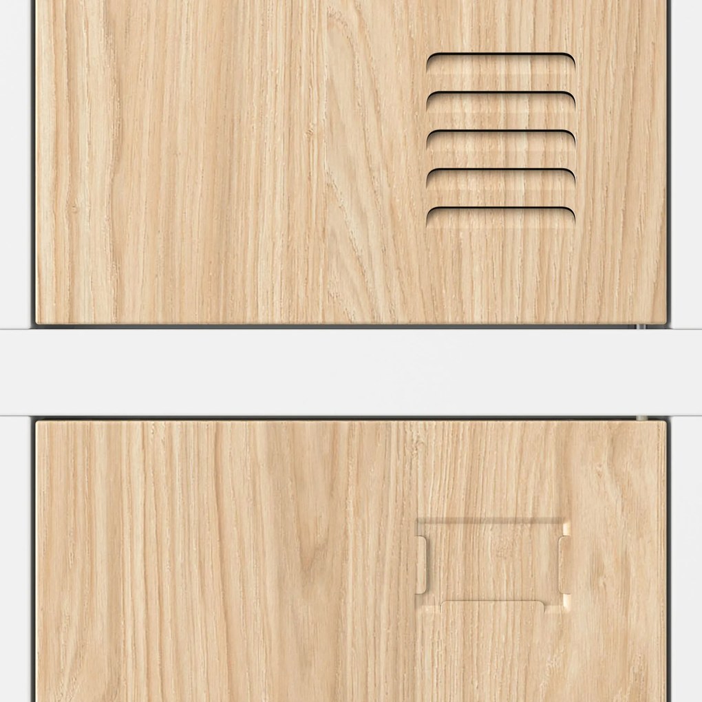 Šatní skříň 6-dveřová, bílá/dub sonoma, 900x1850x450 mm: IGOR Eco Design