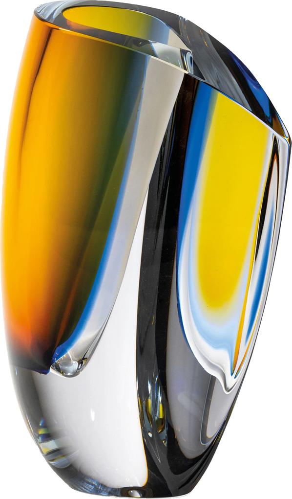 Váza Mirage 31 cm světle modro-oranžová