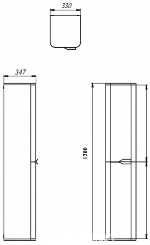 Lavedo Velluto Blue II 120 závěsná nízká koupelnová skříňka