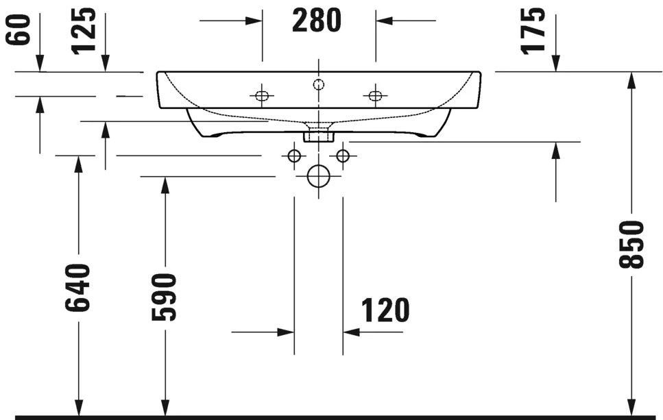 Duravit No.1 - Umyvadlo do nábytku 800x460 mm, s přepadem, bílá 23758000002