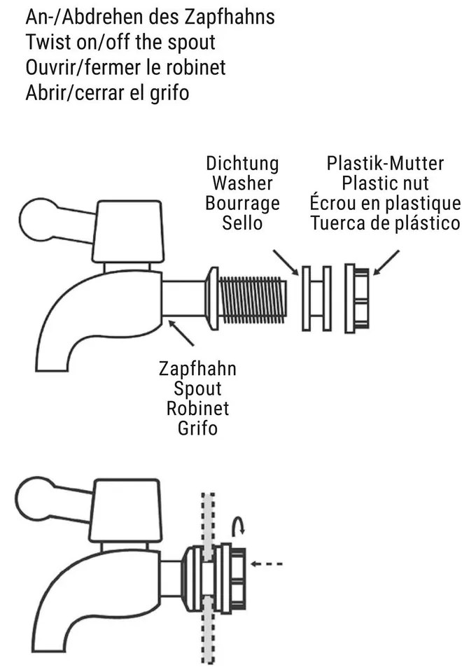 Butlers REFRESH Dávkovač nápojů s podstavcem 3,5 l