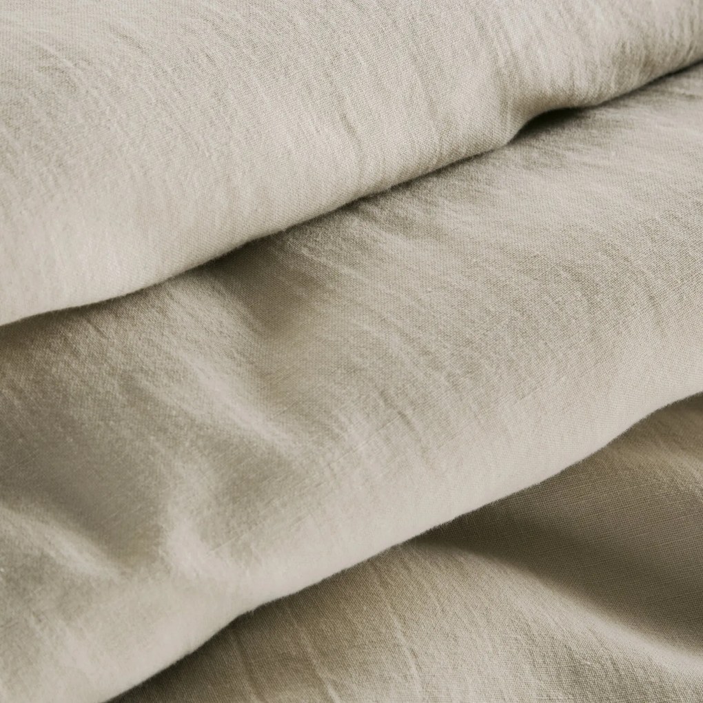 LNĚNÉ POVLEČENÍ LINEN 200X220 CM, 2 KS 70X80 CM KRÉMOVÉ