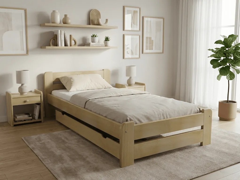 Postel Laura 80 x 200, borovice Matrace: Matrace Coco Maxi 20 cm