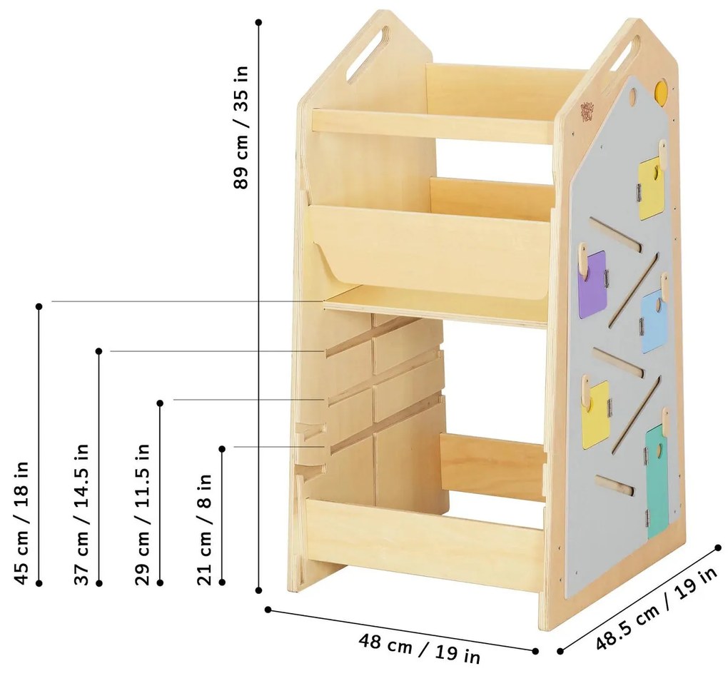Rostoucí učící věž 5v1 Play XL 89cm