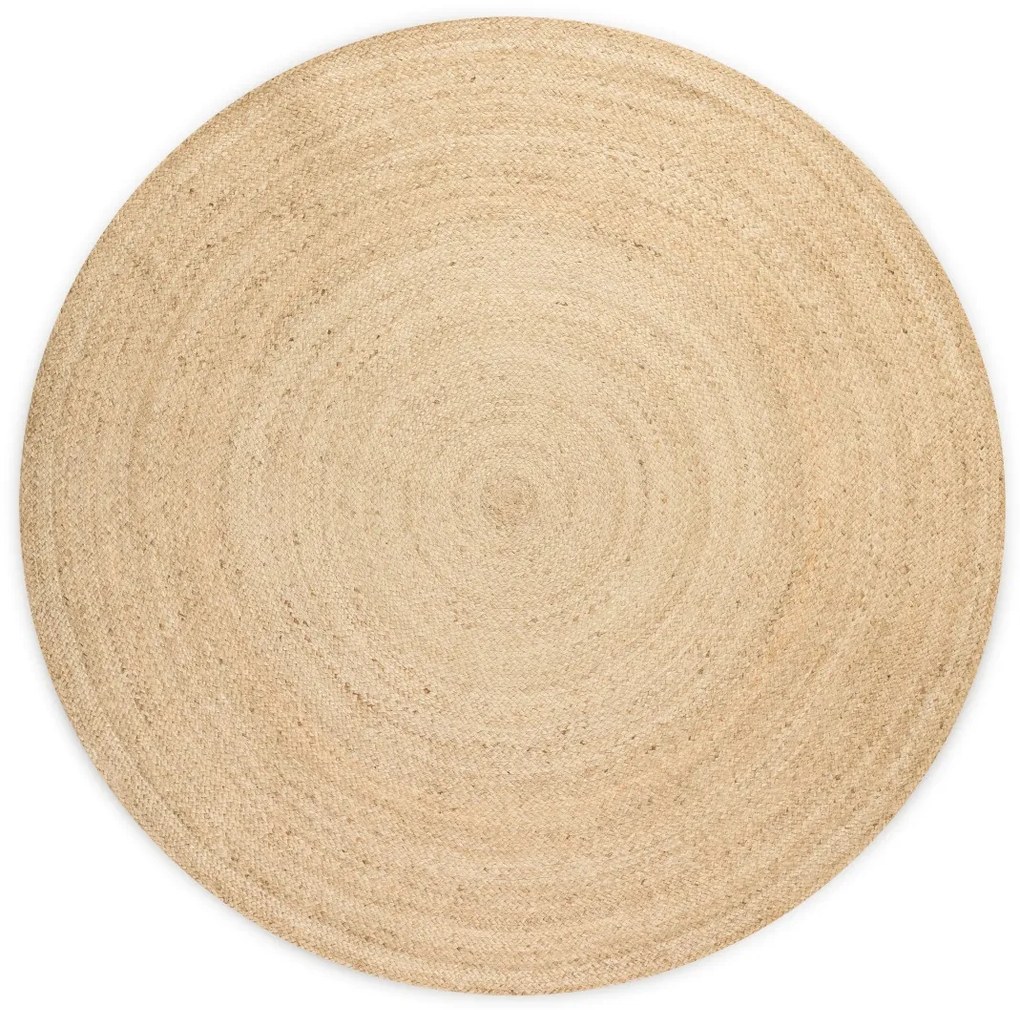 Hanse Home, Kusový koberec Jute Braided 106007 Ivory kruh, 200x200 (průměr) kruh, béžová, chodba / předsíň