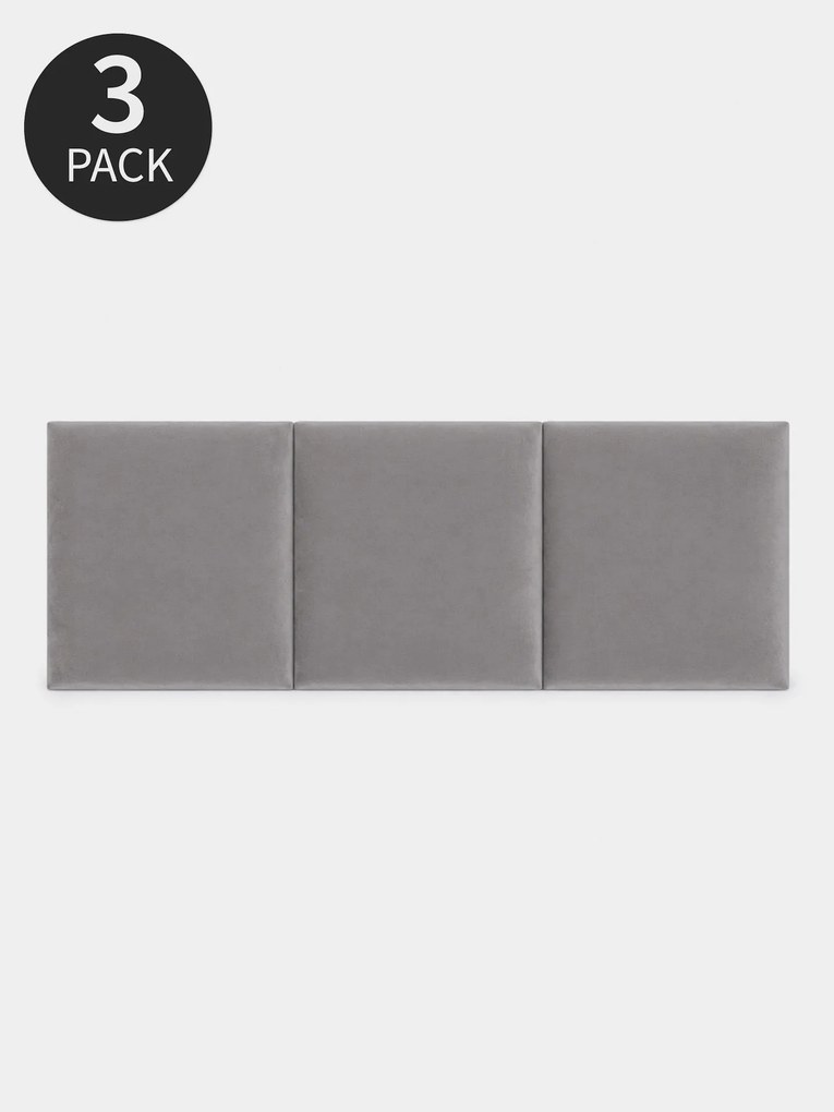 Sinsay - Čtvercové čalouněné panely 3 pack - šedá