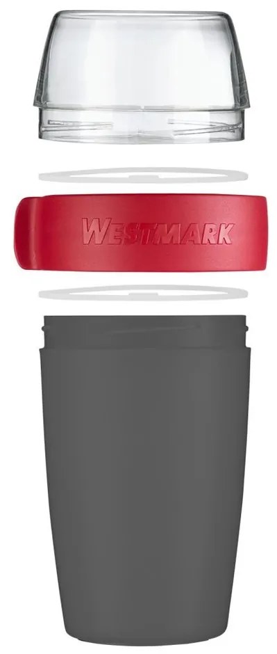 Westmark Dvoudílná dóza na svačinu, 700 ml, antracit, S