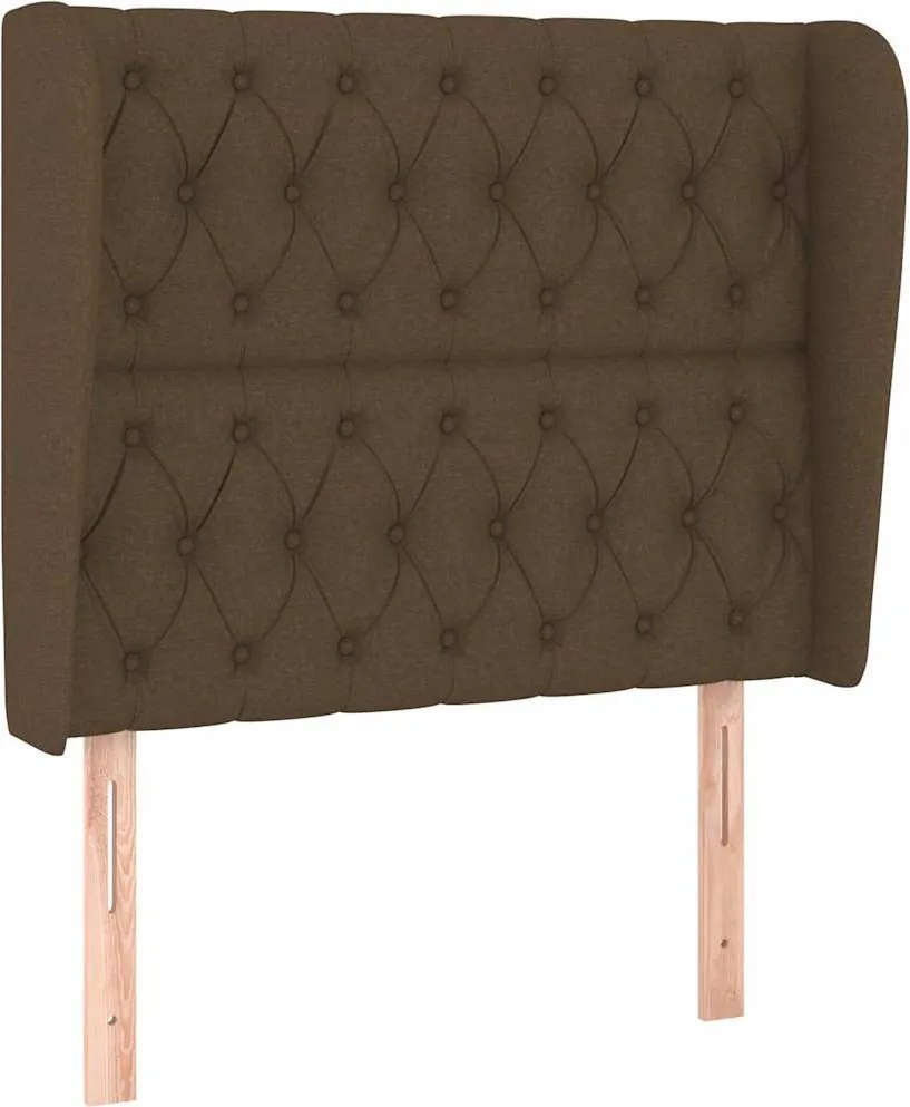 Box spring postel s matrací tmavě hnědá 90x190 cm textil 3128728