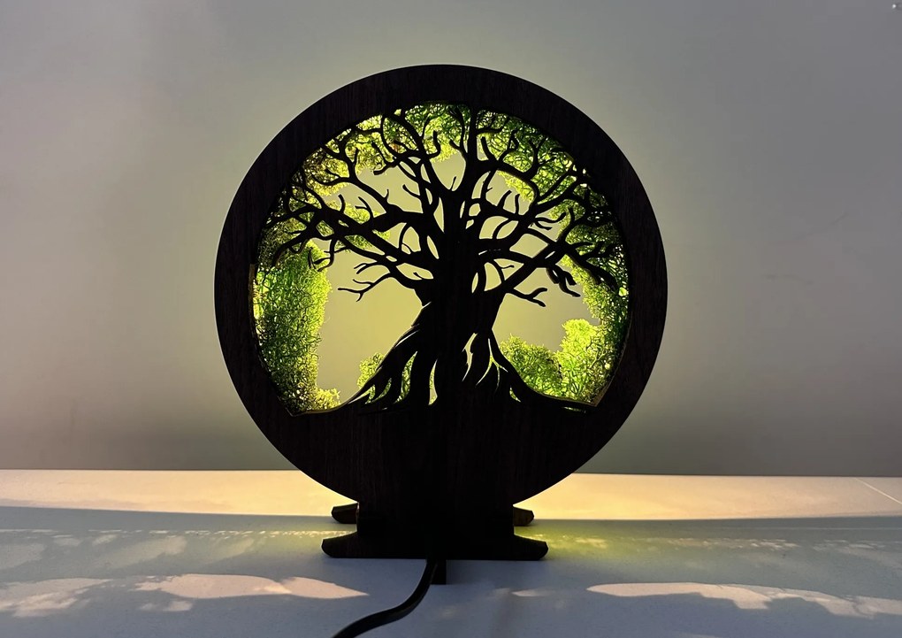 Li-Go "Mech a strom" lampa 20x22cm provedení povrchu: jedle