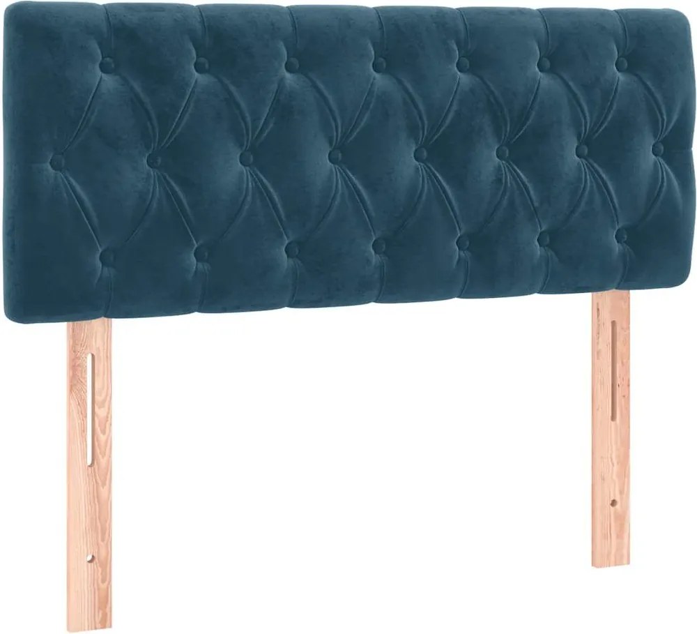 Box spring postel s matrací tmavě modrá 120x190 cm samet 3269859