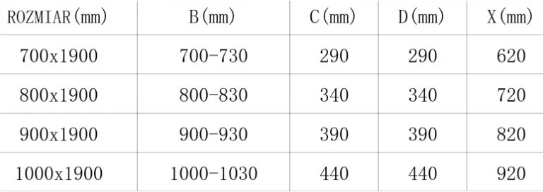 Mexen Texas otočné sprchové dveře 70 cm, Průhledné, Chromovaná - 880-070-000-01-00