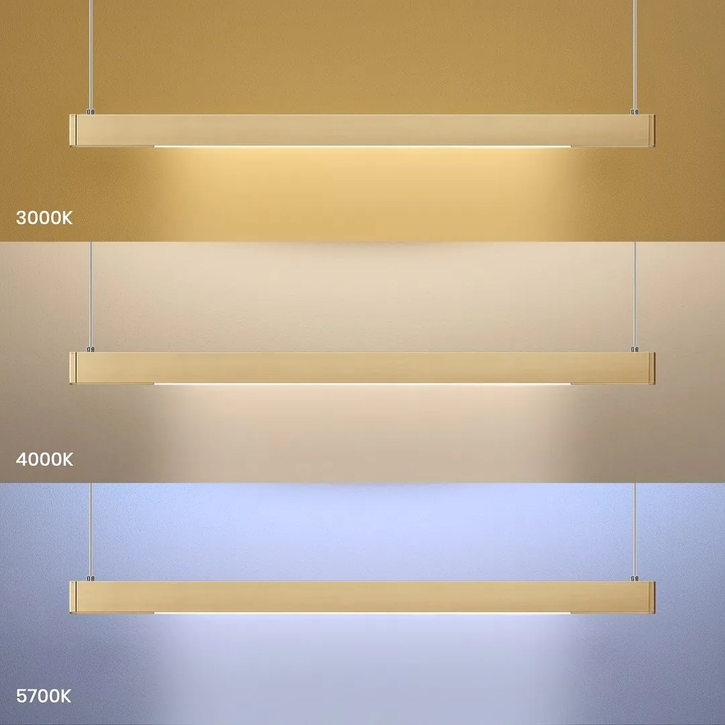Závěsné LED svítidlo Linea, 1x LED 36w, 3000-5700k, 3CCT, g