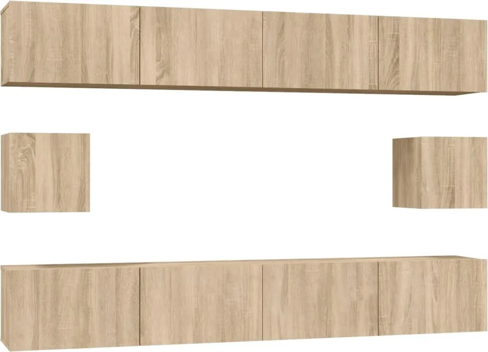 6dílný set TV skříněk dub sonoma kompozitní dřevo 3114368