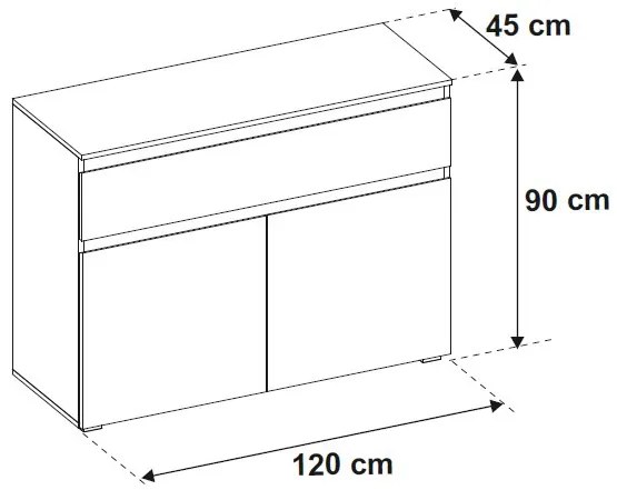 Skříňka s přebalovacím pultem Image, bílá
