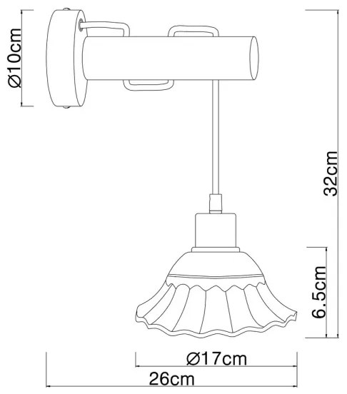 Globo 54050W - Nástěnné bodové svítidlo JOWITA 1xE27/40W/230V