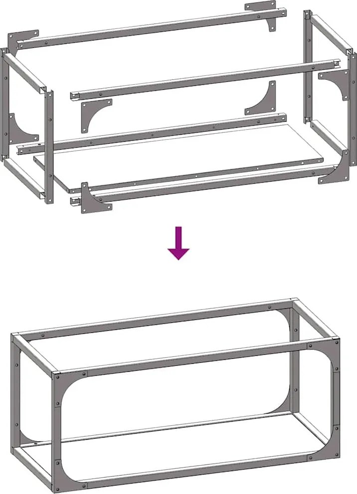 vidaXL Stojan na palivové dřevo Ocel válcovaná za studena [864261] Barva: Bílá