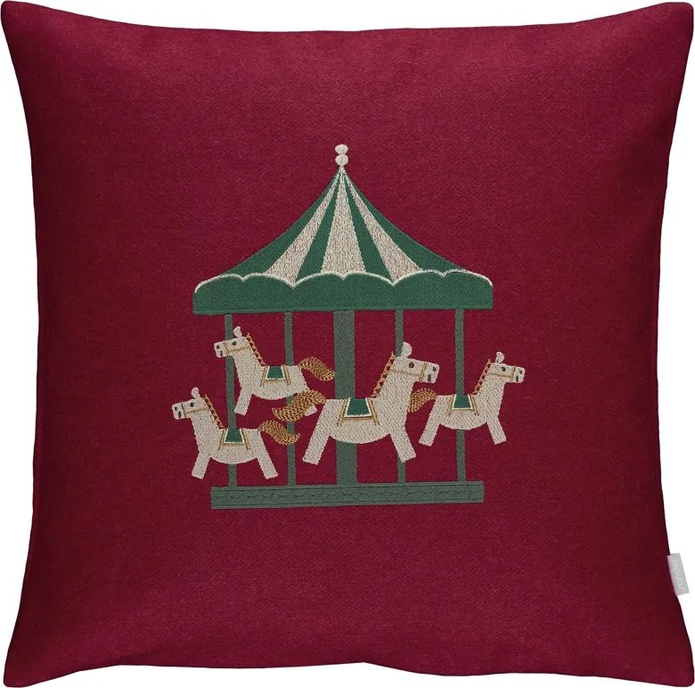 Sander Vlněný povlak na polštář Merry-go-round, 40 x 40 cm, red 825486-01