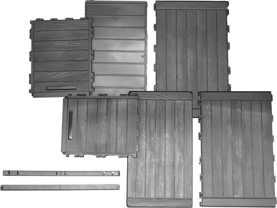 Zahradní box WOODEBOX 190 l - tmavě hnědá 78 cm PRMBWL190-440U