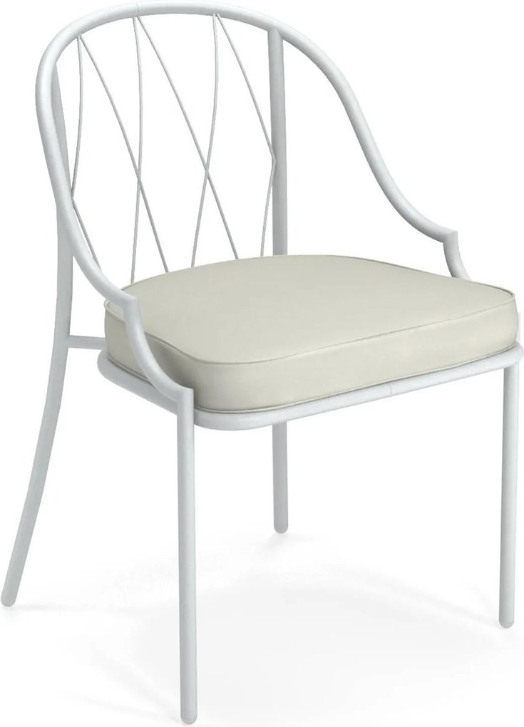 Výprodej Emu designové zahradní židle Como Chair (konstrukce: světle šedá, podsedák světle šedý)