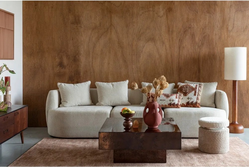 Konferenční stolek v dekoru ořechu v tmavě přírodní barvě 90x90 cm Quinn – Dutchbone
