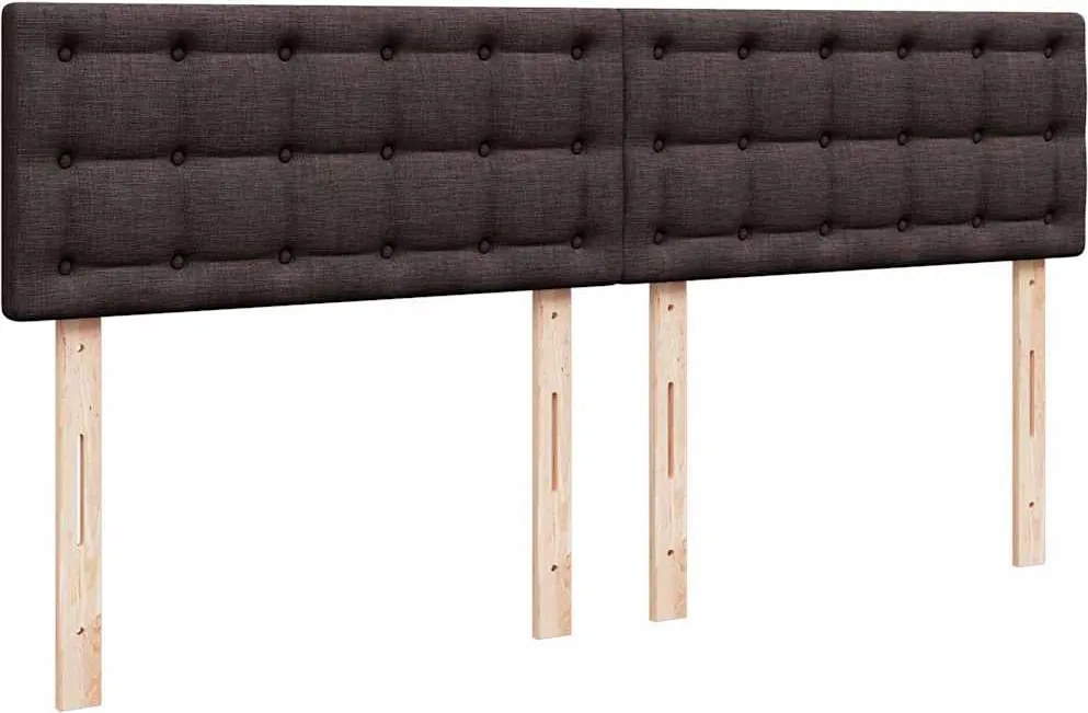 Box spring postel s matrací tmavě hnědá 180x200 cm textil 3287552