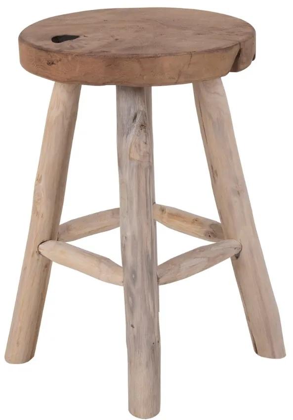 VÝPRODEJ až -70 % Nordic Living Masivní teaková stolička Bodit 45 cm | BIANO