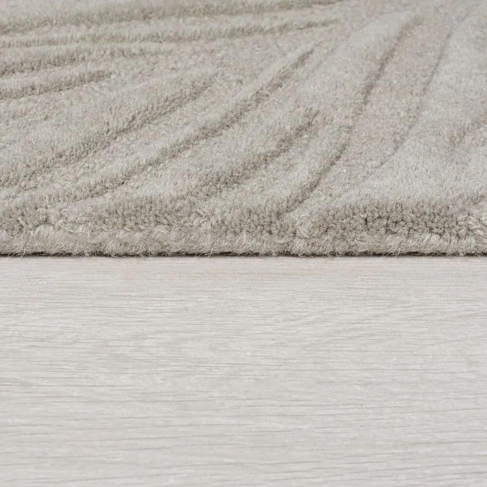 Flair Rugs, Kusový koberec Solace Lino Leaf Grey, 200x290, šedá, ložnice