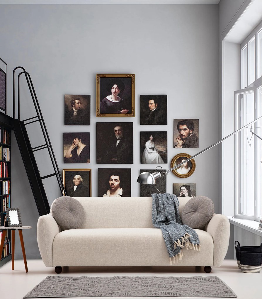 Hanah Home Třímístná pohovka EDDY krémová 223 cm 560ARE1329