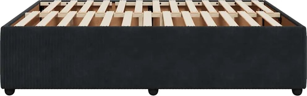 Rám postele bez matrace černý 140 x 190 cm samet 3285008