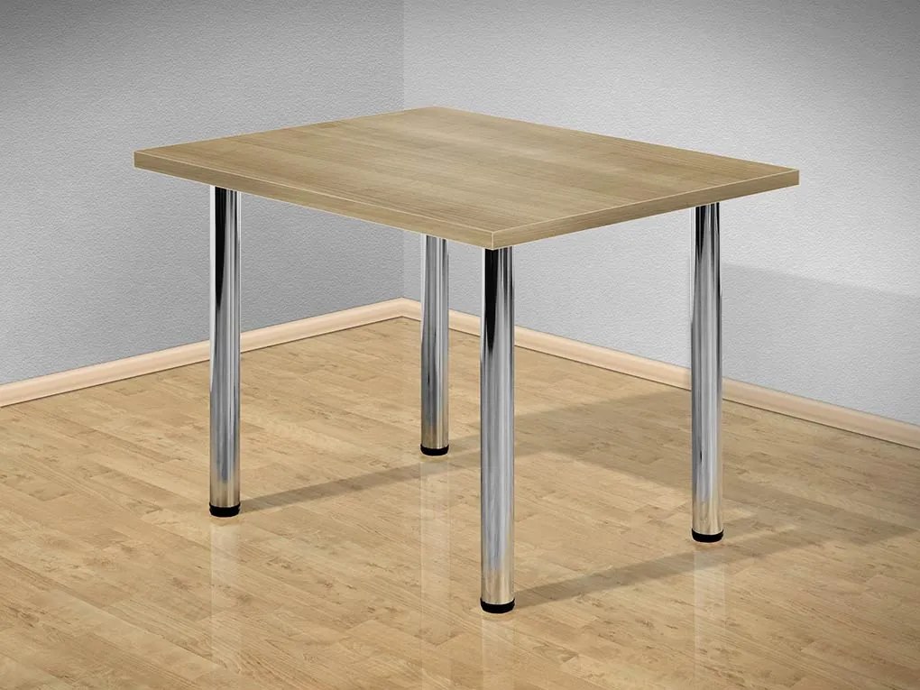 Nabytekmorava Jídelní stůl 100x80 cm s kovovými nohami barva lamina: bříza