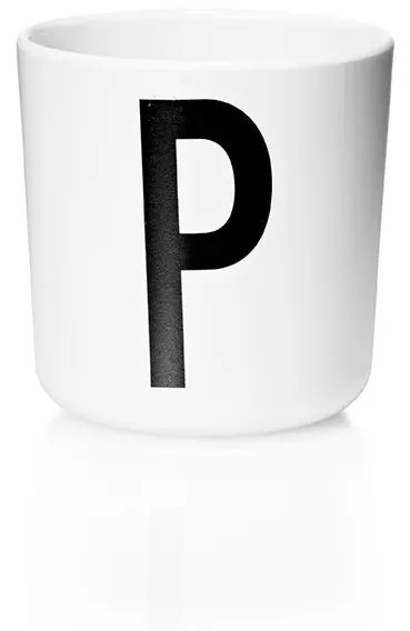 DESIGN LETTERS Dětský hrnek Ecozen Letters 200 ml J, bílá barva, plast