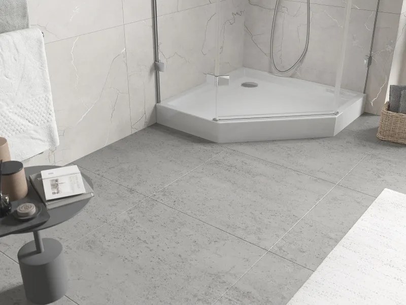 Mexen Flow+ sprchová vanička pětiúhelníková 90 x 90 cm, bílý lesk - 46P109090H