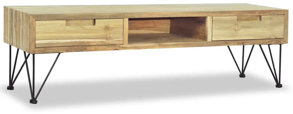 vidaXL TV stolek 120 x 35 x 35 cm masivní teak