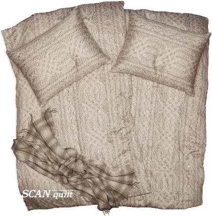 SCANquilt povlečení FLANEL pullover béžová 140 x 200 70 x 90 cm