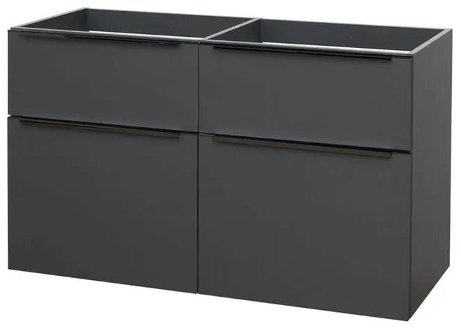 Mereo Mereo, Mailo, koupelnová skříňka 121 cm, černé madlo, CN533SB