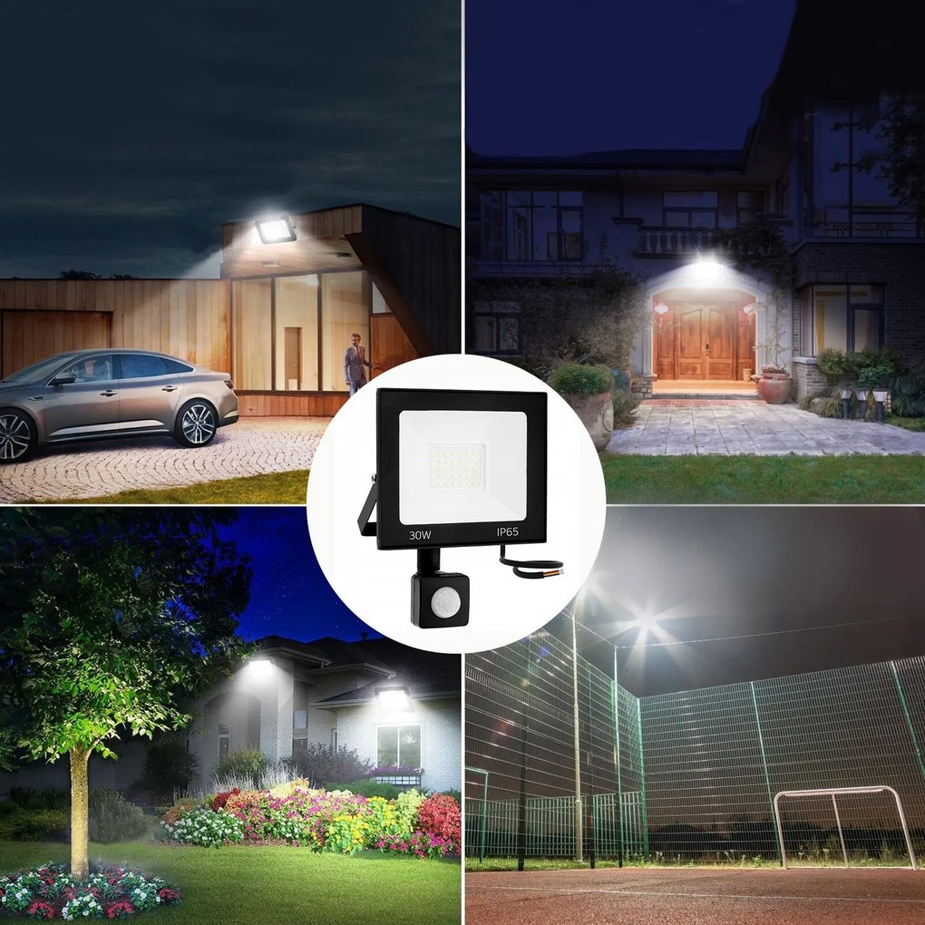 Toolight Toolight, LED panel se snímačem pohybu 13x10,5cm, 30W, 2700lm, 4000K, RSL007-30NS, OSW-10213