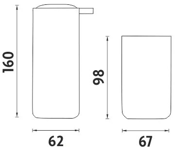 Nimco Dávkovač na tekuté mýdlo s pohárkem bílý Omi OM 1605831-05