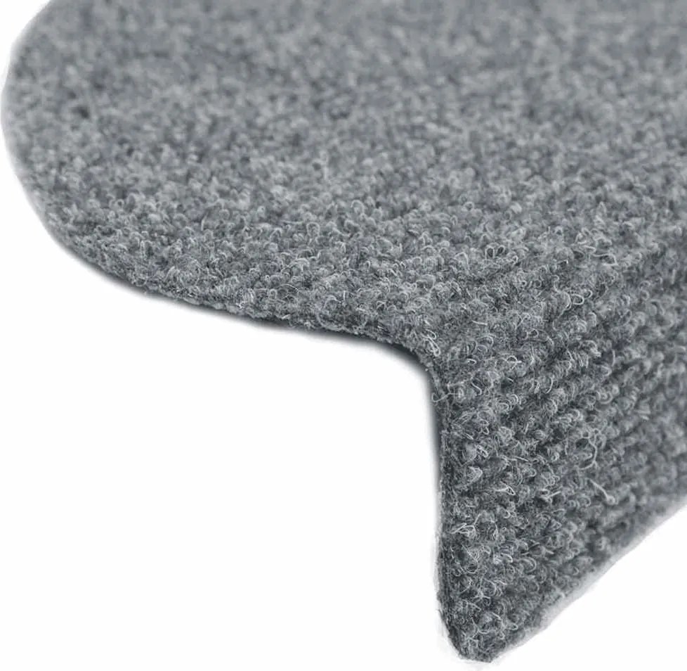 Schodové rohože samolepicí 30 ks 65 x 21 x 4 cm světle šedé, půlkulaté, velké 3365658