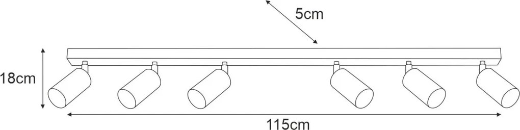 Bodovky na strop Kaja MATI K-5824 béžová barva 6×GU10