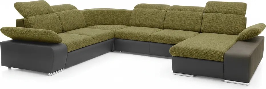 PCo Rohová sedací souprava ODYSEA III do U, 355 cm Barva látky: Šedá (Vardo 06), Roh pohovky: Levý roh