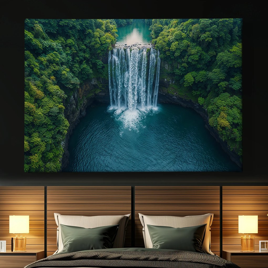 Obraz na plátně - Vodopády San Logres FeelHappy.cz Velikost obrazu: 150 x 100 cm