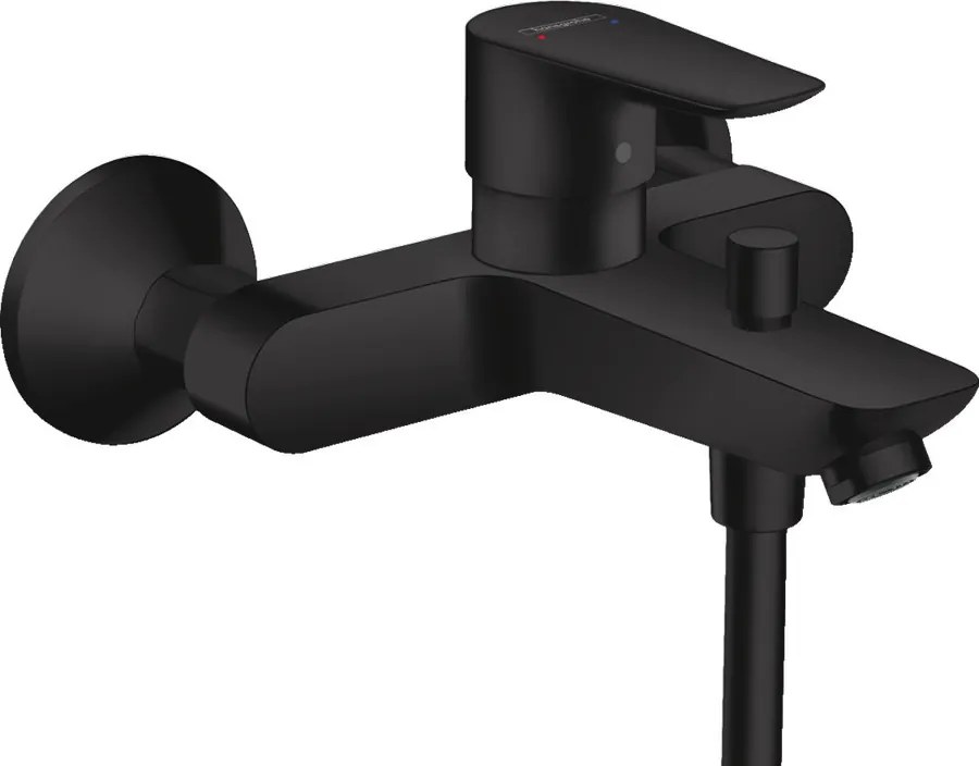 Hansgrohe Talis E, nástěnná páková vanová baterie, černá matná, 71740670