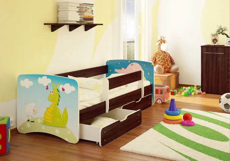Dětská postel Nico vzor 43 180x90 cm - bílá barva zábrany