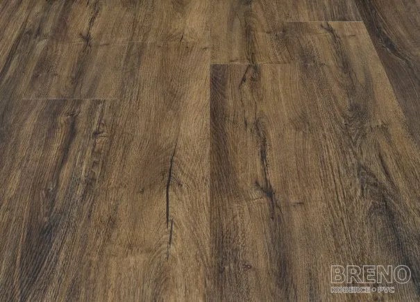 Breno Vinylová podlaha PALLADIUM CLICK 40 - Canyon Oak Brown – tmavě hnědé dřevo