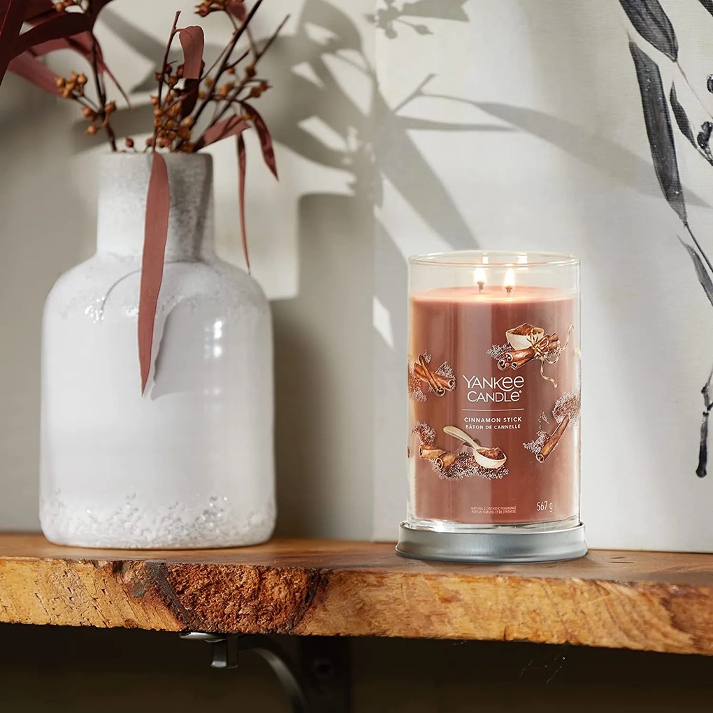 Yankee Candle vonná svíčka Signature Tumbler ve skle velká Cinnamon Stick 567 g