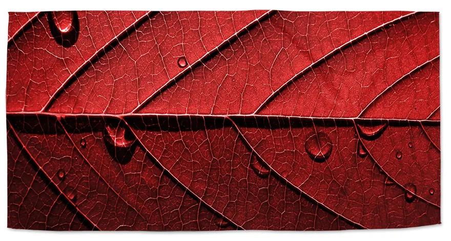 Ručník SABLO - Červený list 50x100 cm
