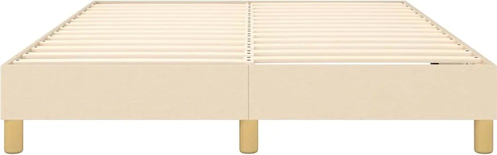 Rám postele s boxspringem krémový 140 x 190 cm textil 3120611