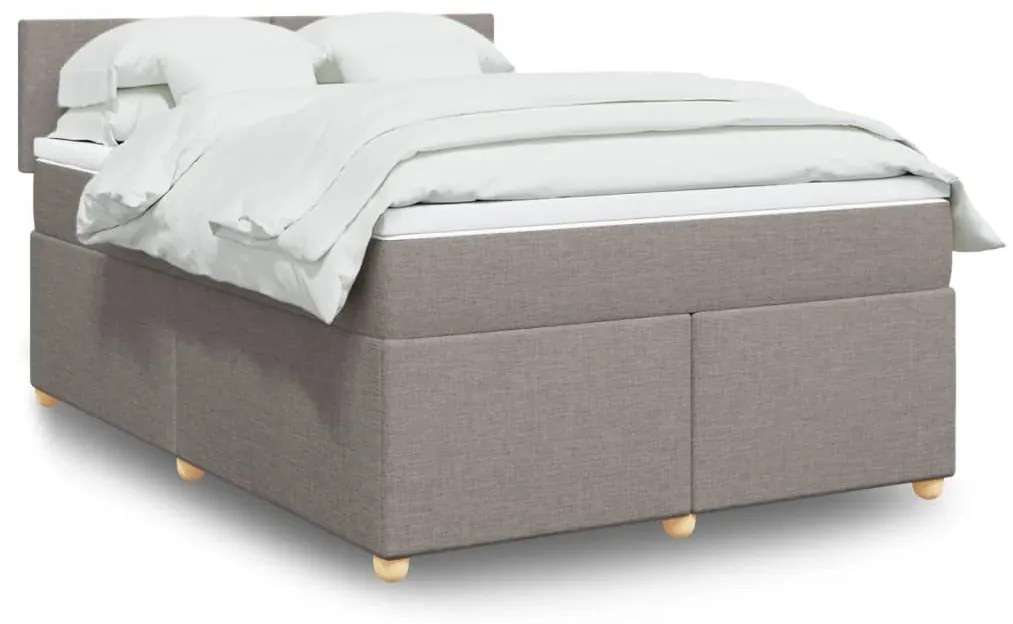 Box spring postel s matrací taupe 140x200 cm textil 3286700