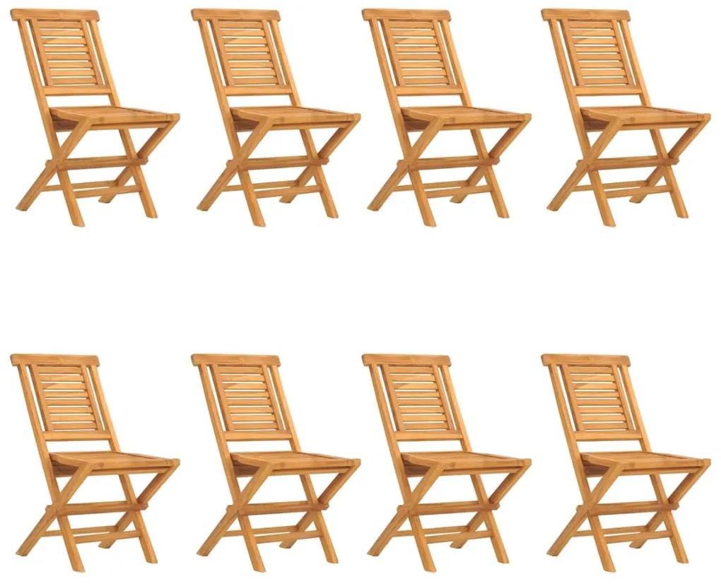 Skládací zahradní židle 8 ks 47x63x90 cm masivní teakové dřevo,  3155048