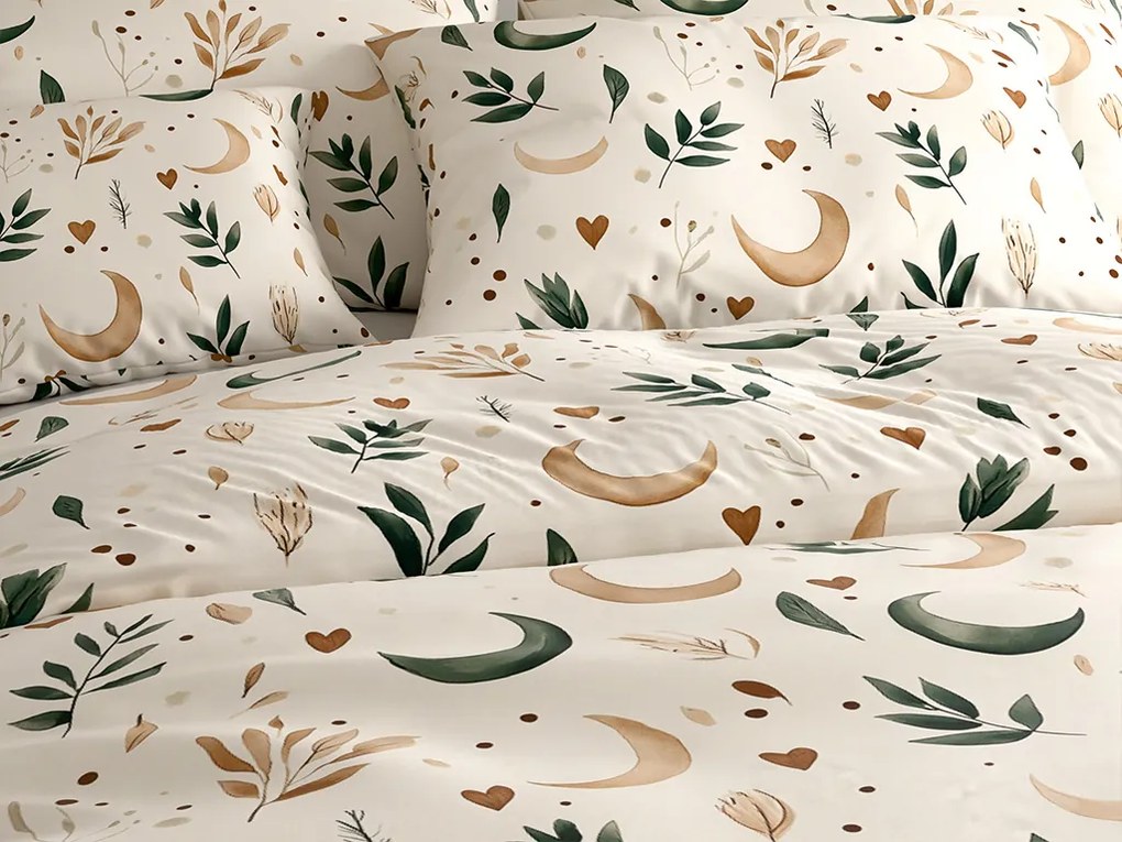 Povlečení z mikrovlákna BOHO MOON krémové Rozměr povlečení: 70 x 90 cm | 140 x 220 cm